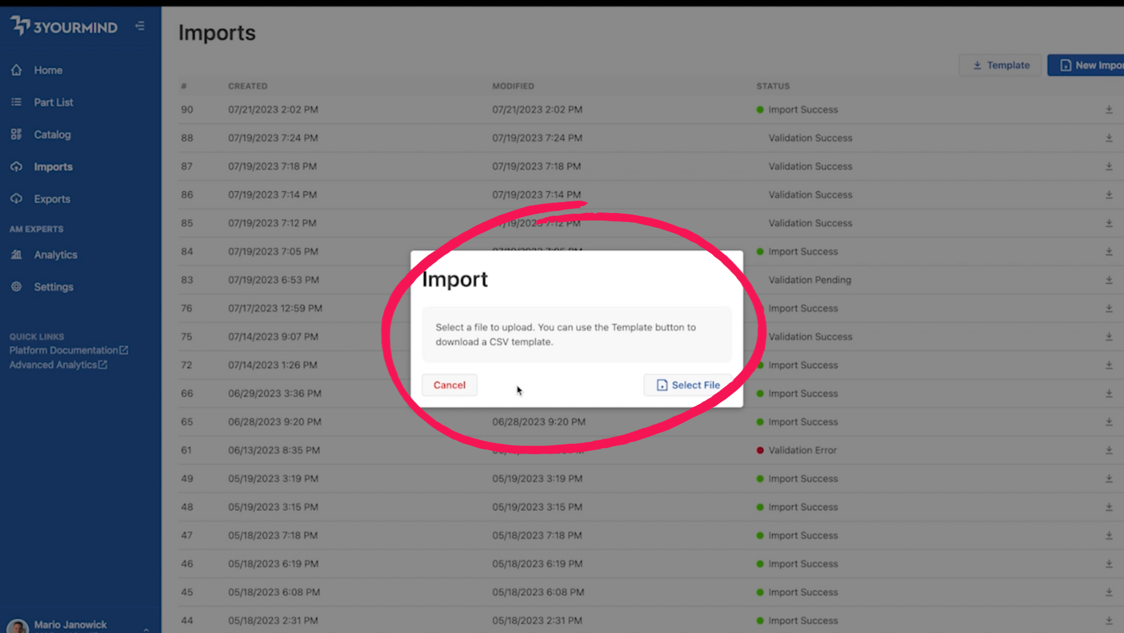 6. Need to Analyze More Parts? Try Bulk Importing