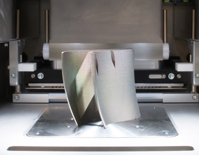 Pictured: 3D-printed component produced with SLS